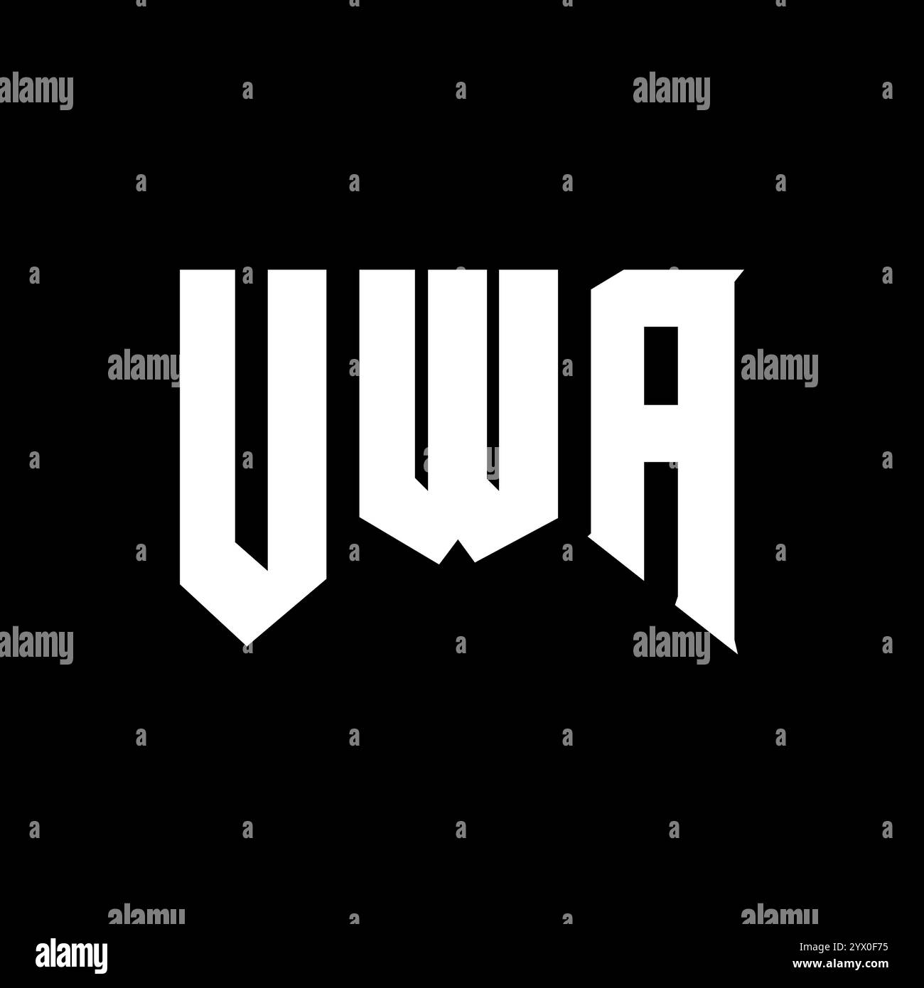 UWA letter logo design for technology company. UWA logo design black ...