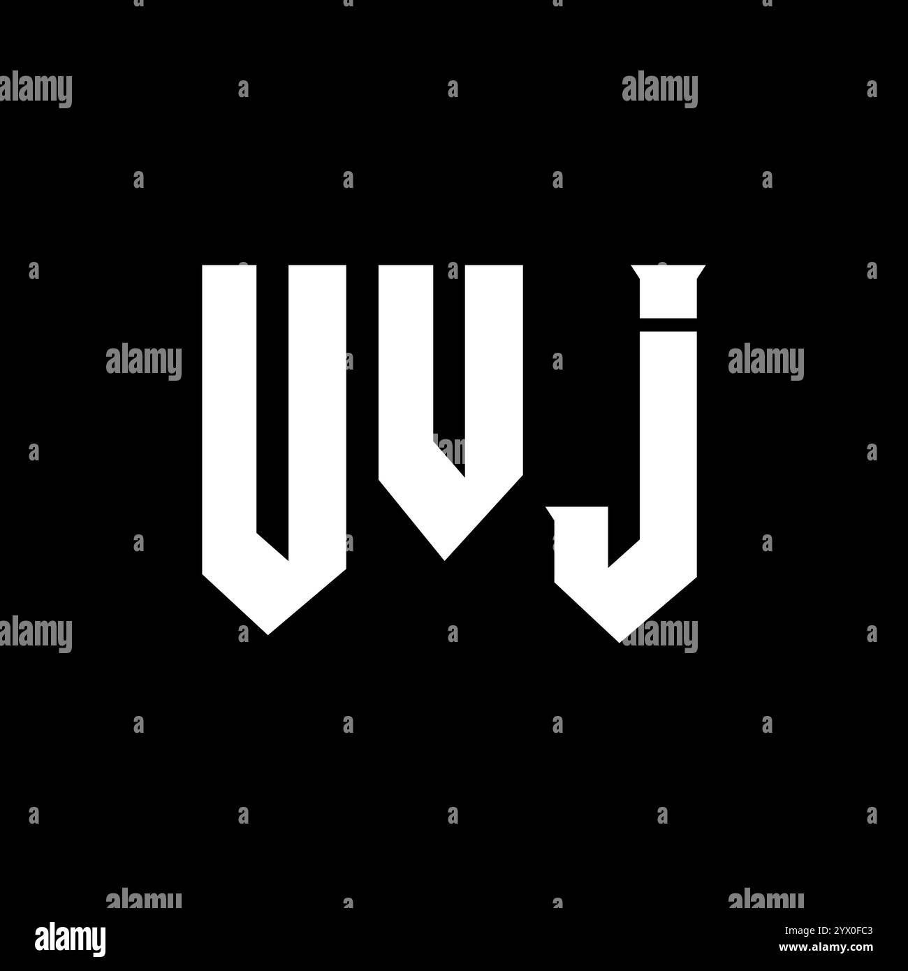 UVJ letter logo design for technology company. UVJ logo design black ...