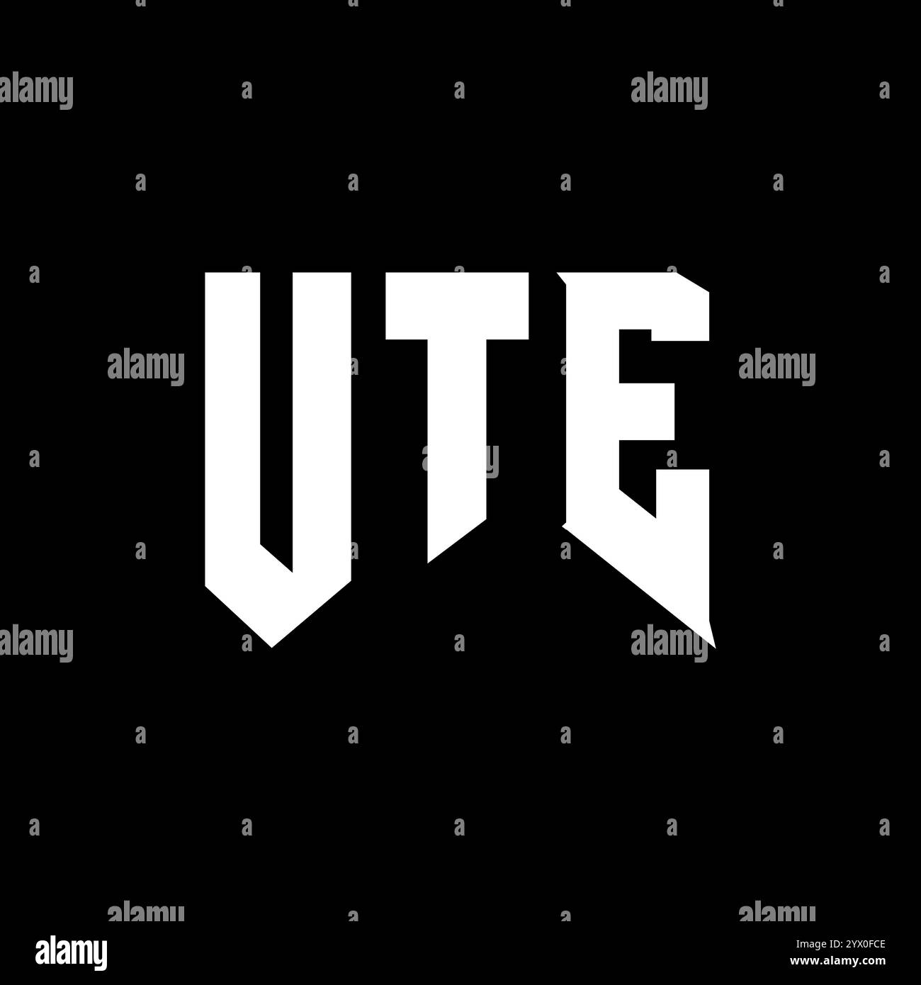 UTE letter logo design for technology company. UTE logo design black ...