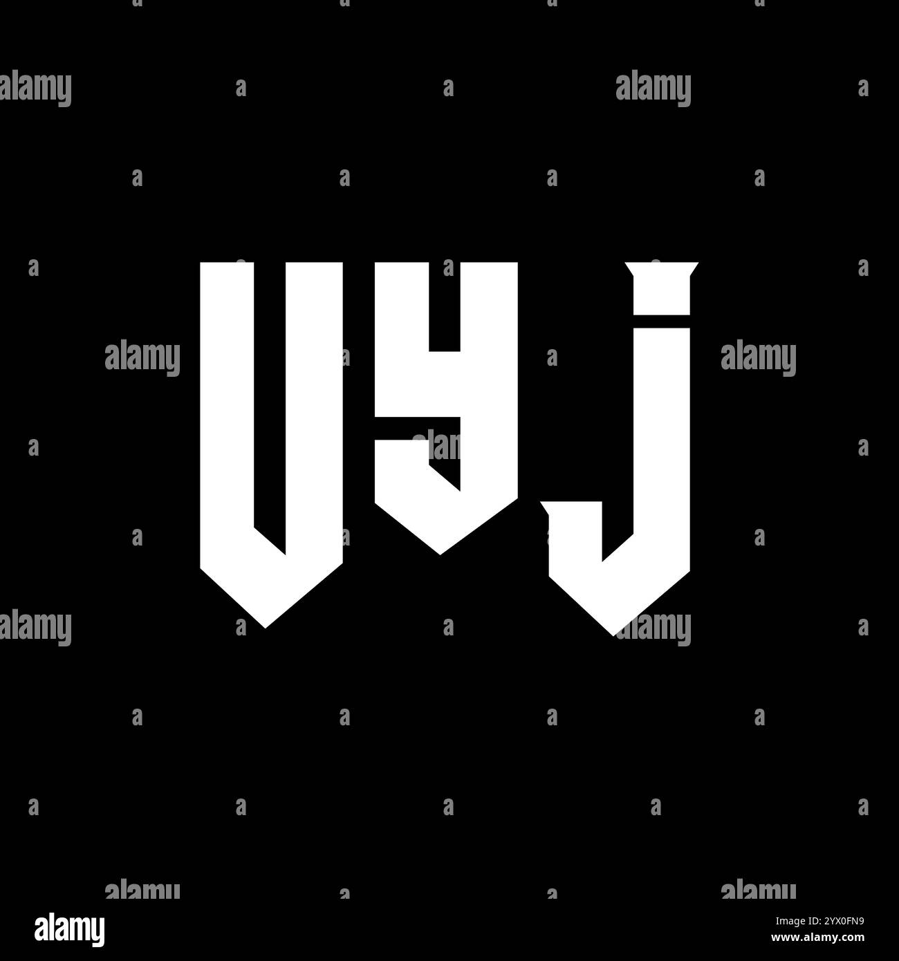 UYJ letter logo design for technology company. UYJ logo design black ...
