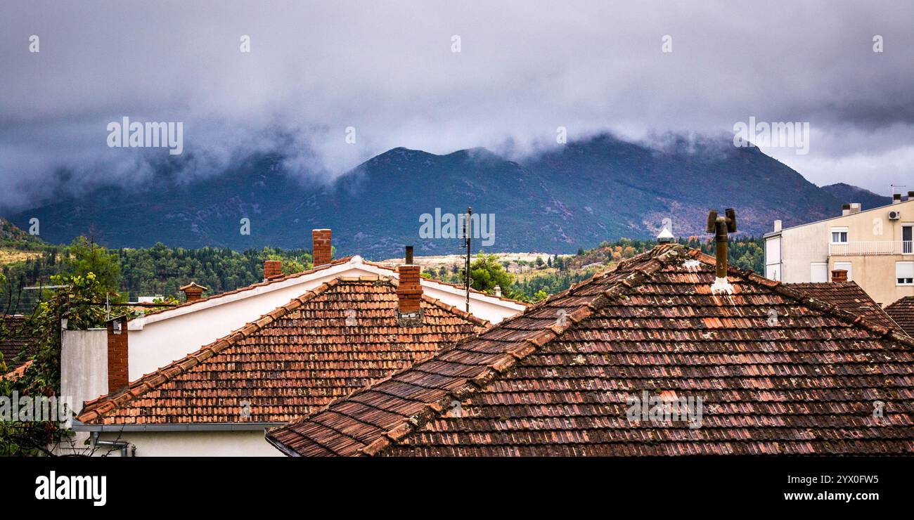 Old town roofs with smoking chimneys hi-res stock photography and ...