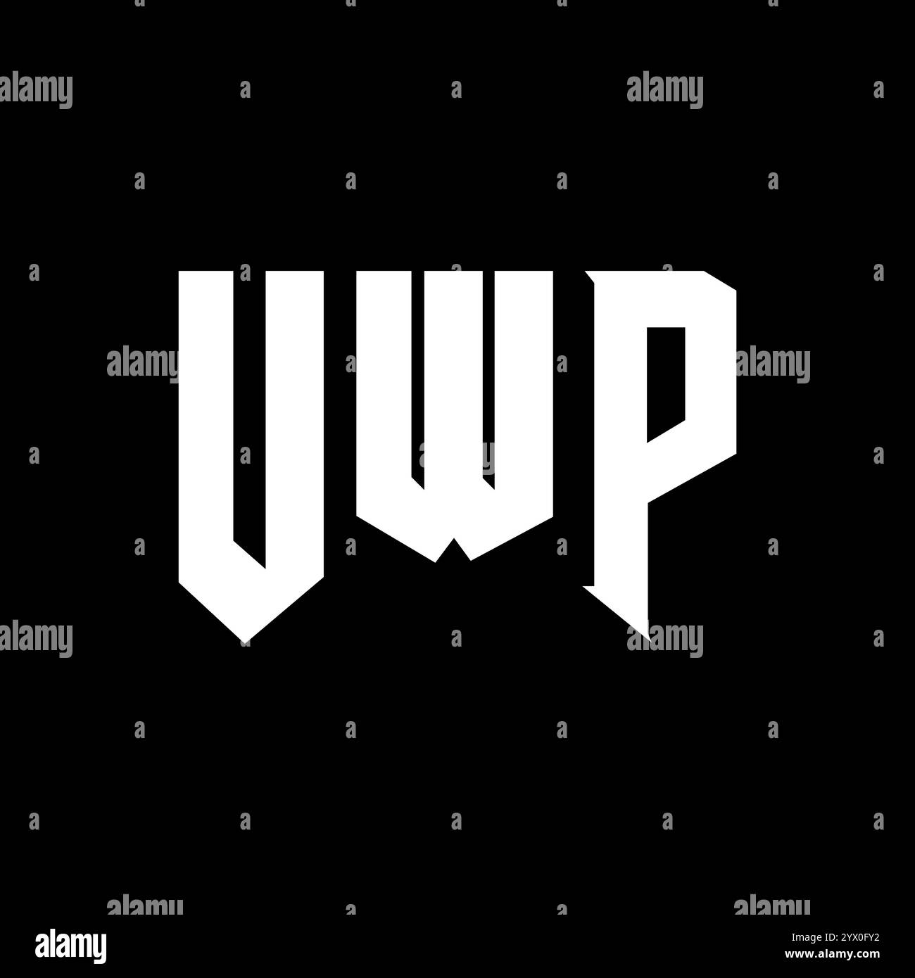UWP letter logo design for technology company. UWP logo design black ...