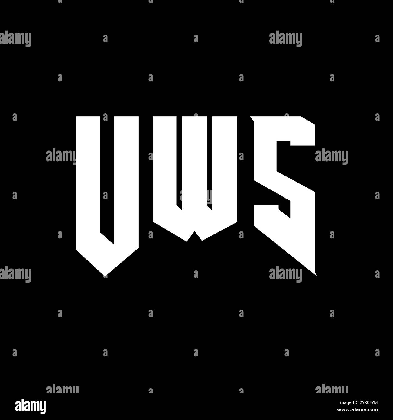 UWS letter logo design for technology company. UWS logo design black ...