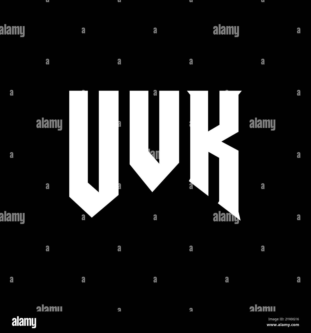 UVK letter logo design for technology company. UVK logo design black ...