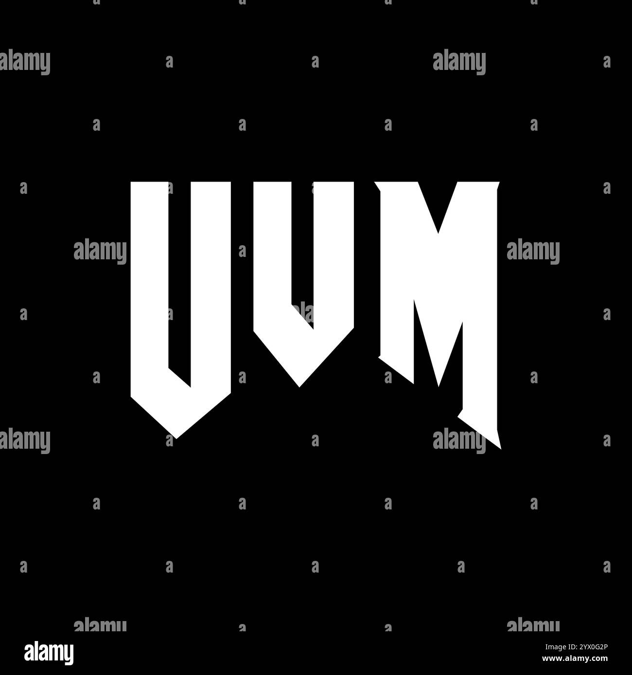 UVM letter logo design for technology company. UVM logo design black ...