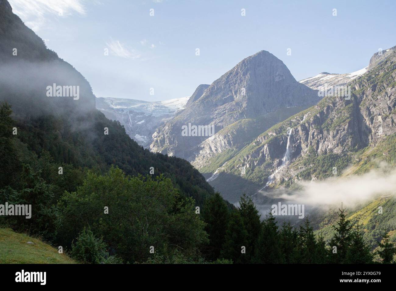 A breathtaking landscape from Jostedalsbreen, featuring multiple ...