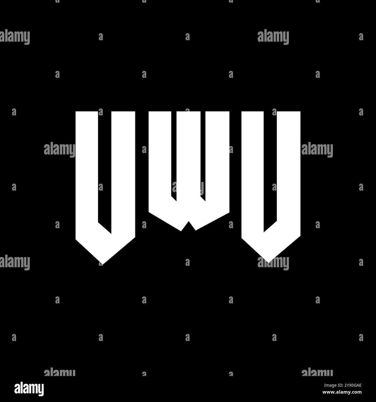 UWU letter logo design for technology company. UWU logo design black ...