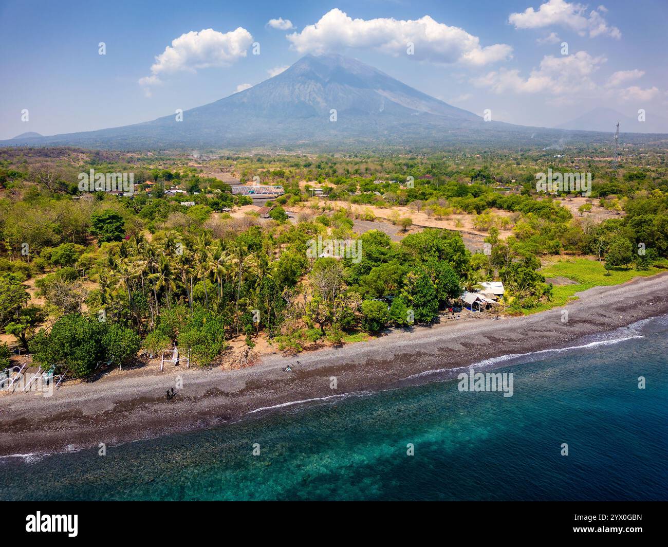 Aerial view mount agung hi-res stock photography and images - Alamy