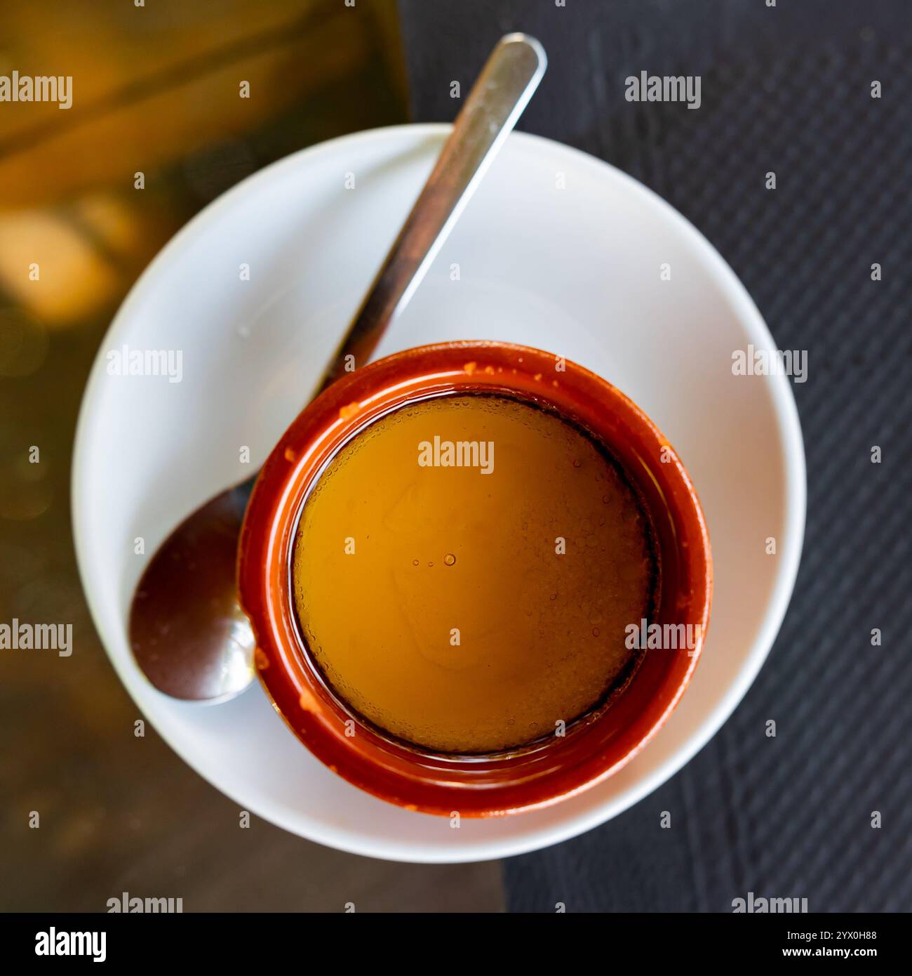 Clay pot contains fermented milk curd with honey Stock Photo - Alamy