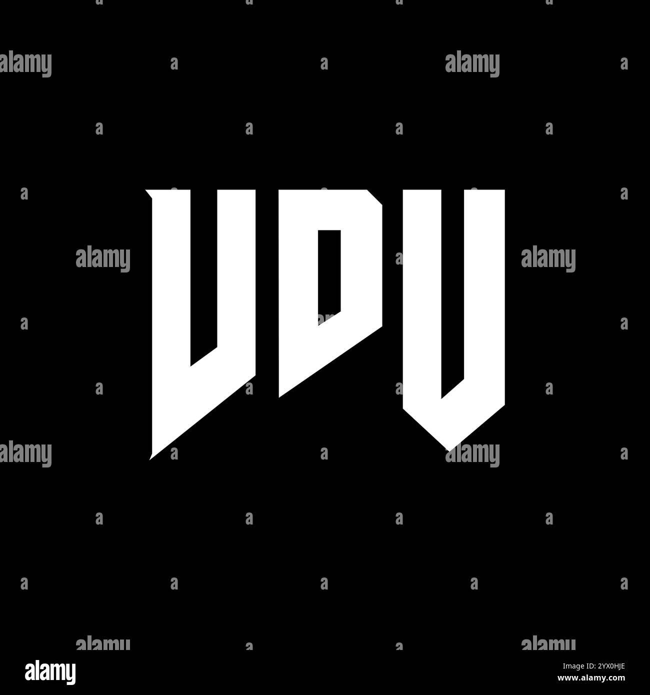 VDU letter logo design for technology company. VDU logo design black ...