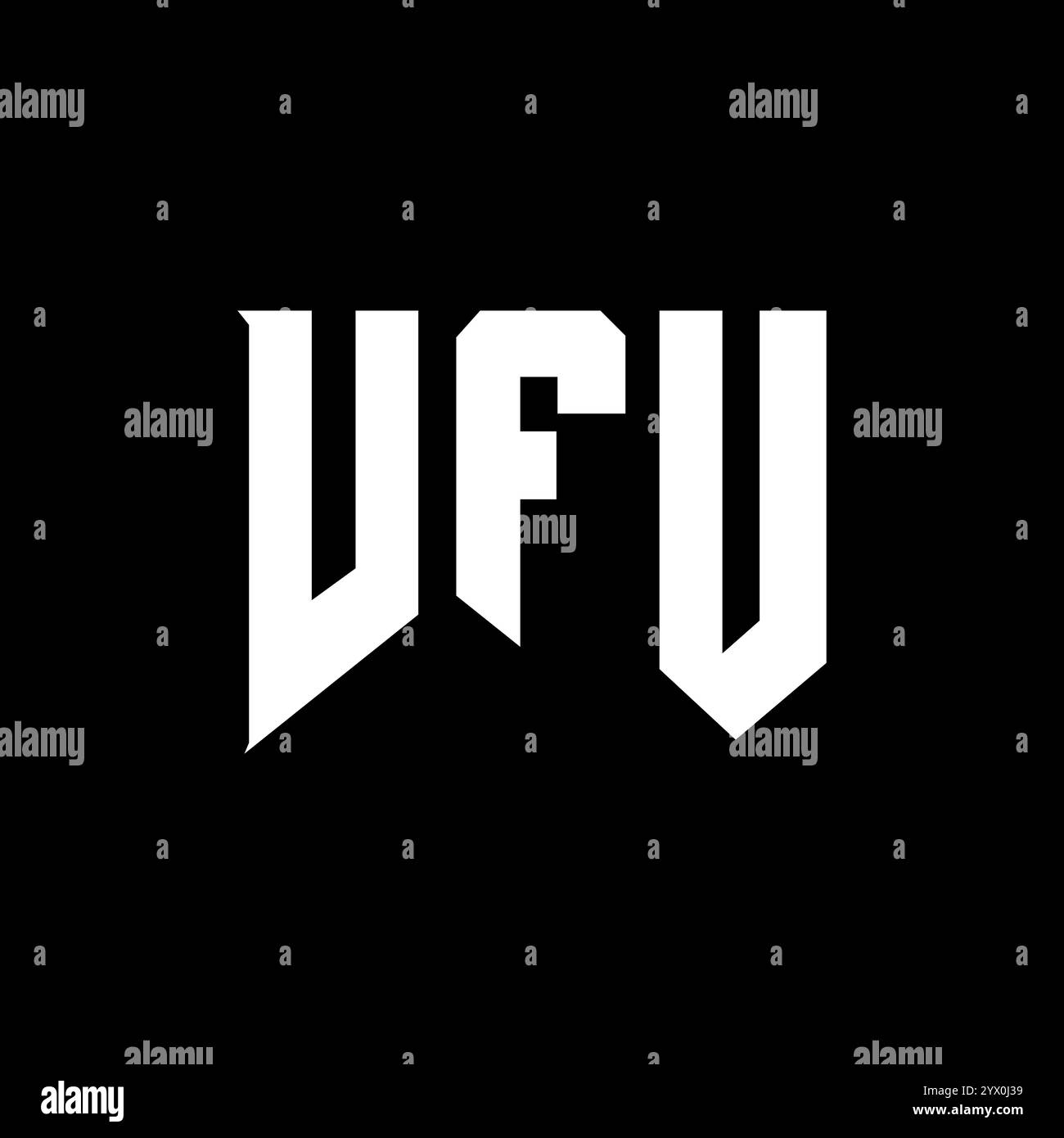 VFU letter logo design for technology company. VFU logo design black ...