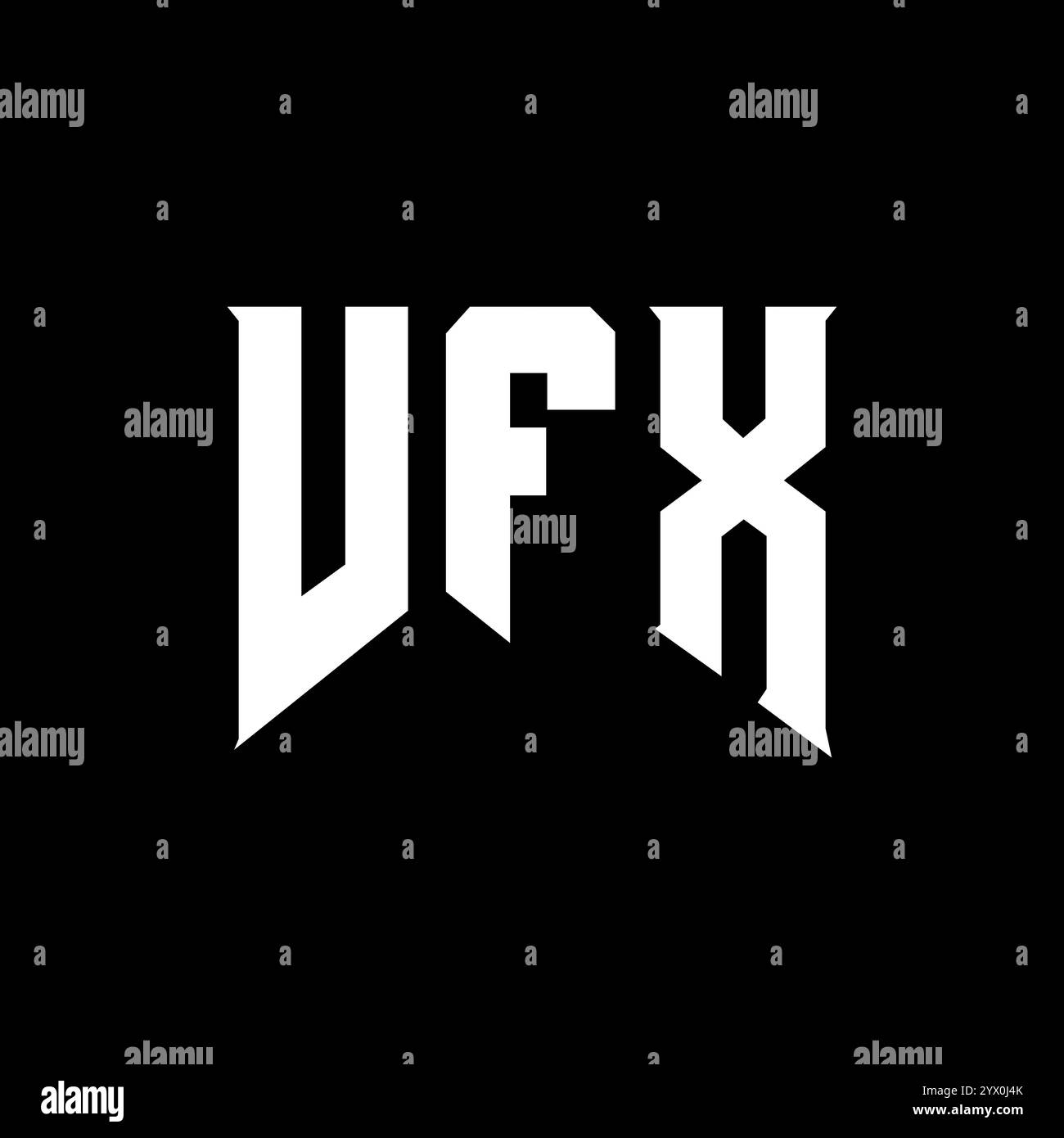 VFX letter logo design for technology company. VFX logo design black ...