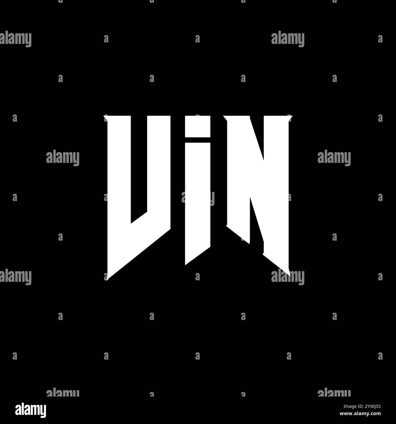 VIN letter logo design for technology company. VIN logo design black ...