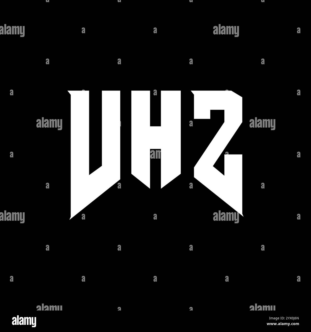 VHZ letter logo design for technology company. VHZ logo design black ...