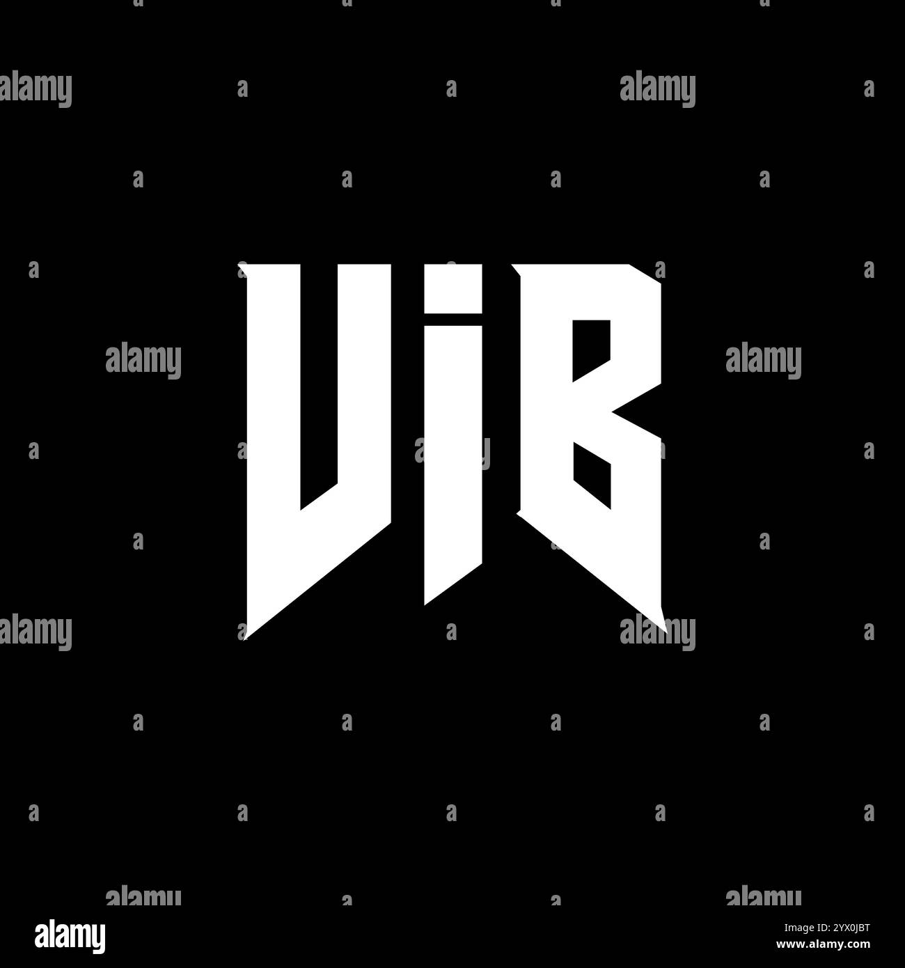 VIB letter logo design for technology company. VIB logo design black ...