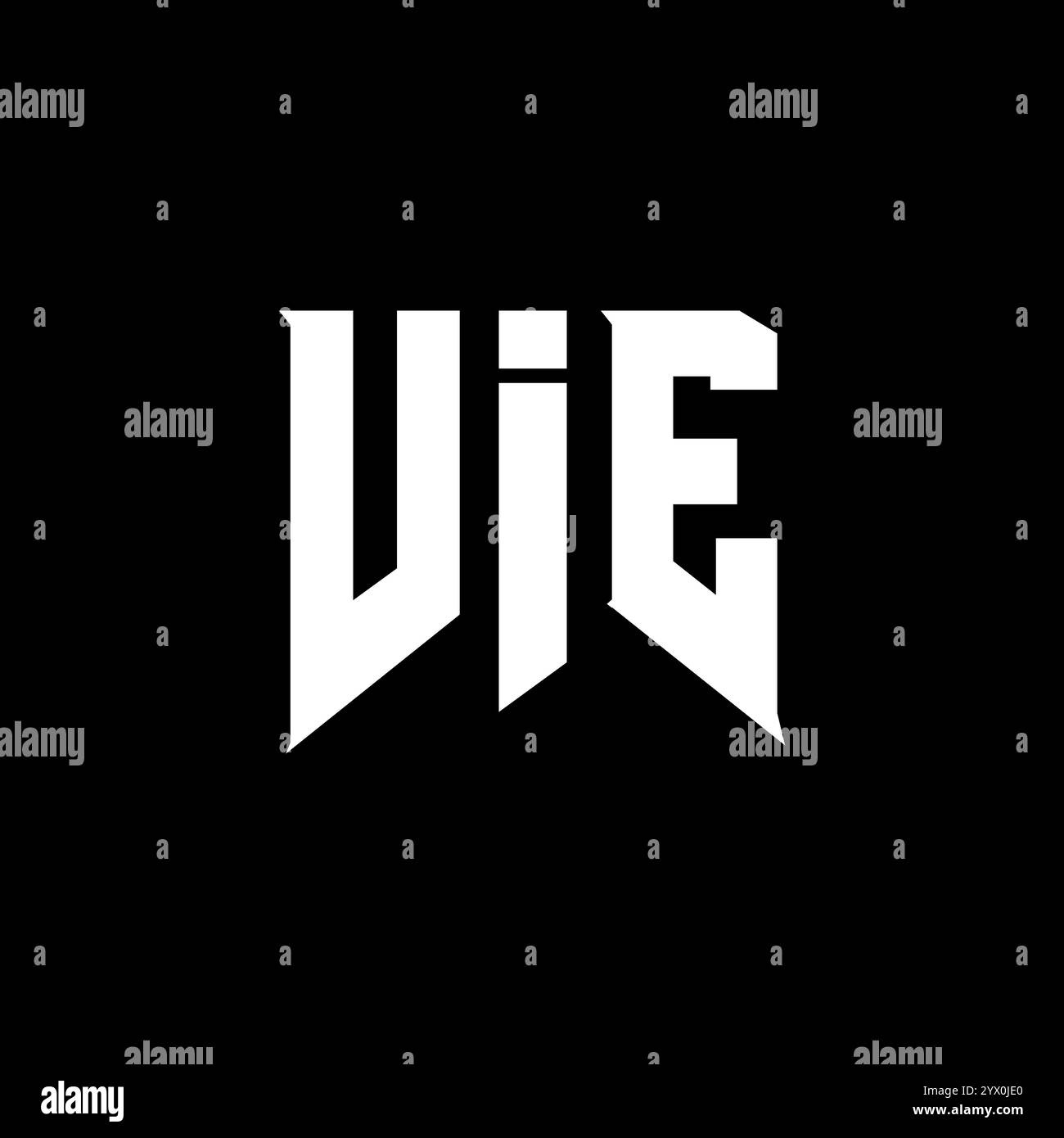 VIE letter logo design for technology company. VIE logo design black ...