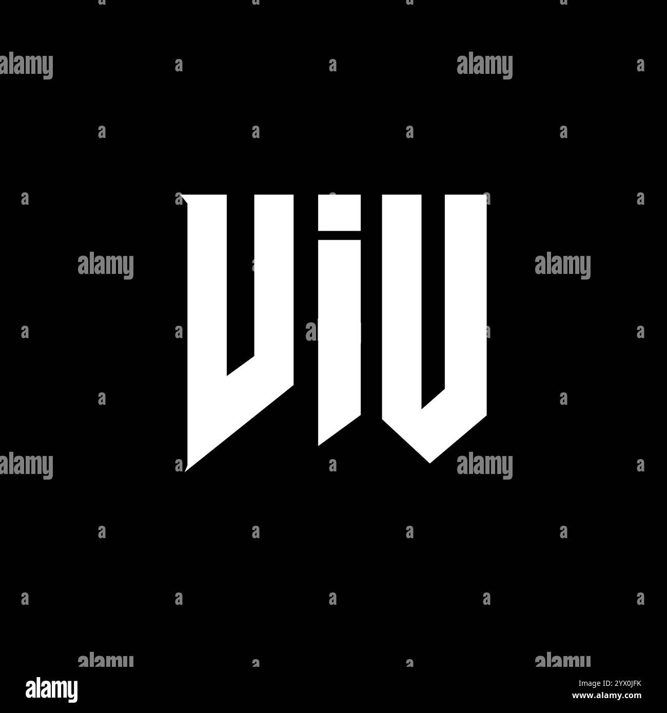 VIU letter logo design for technology company. VIU logo design black ...