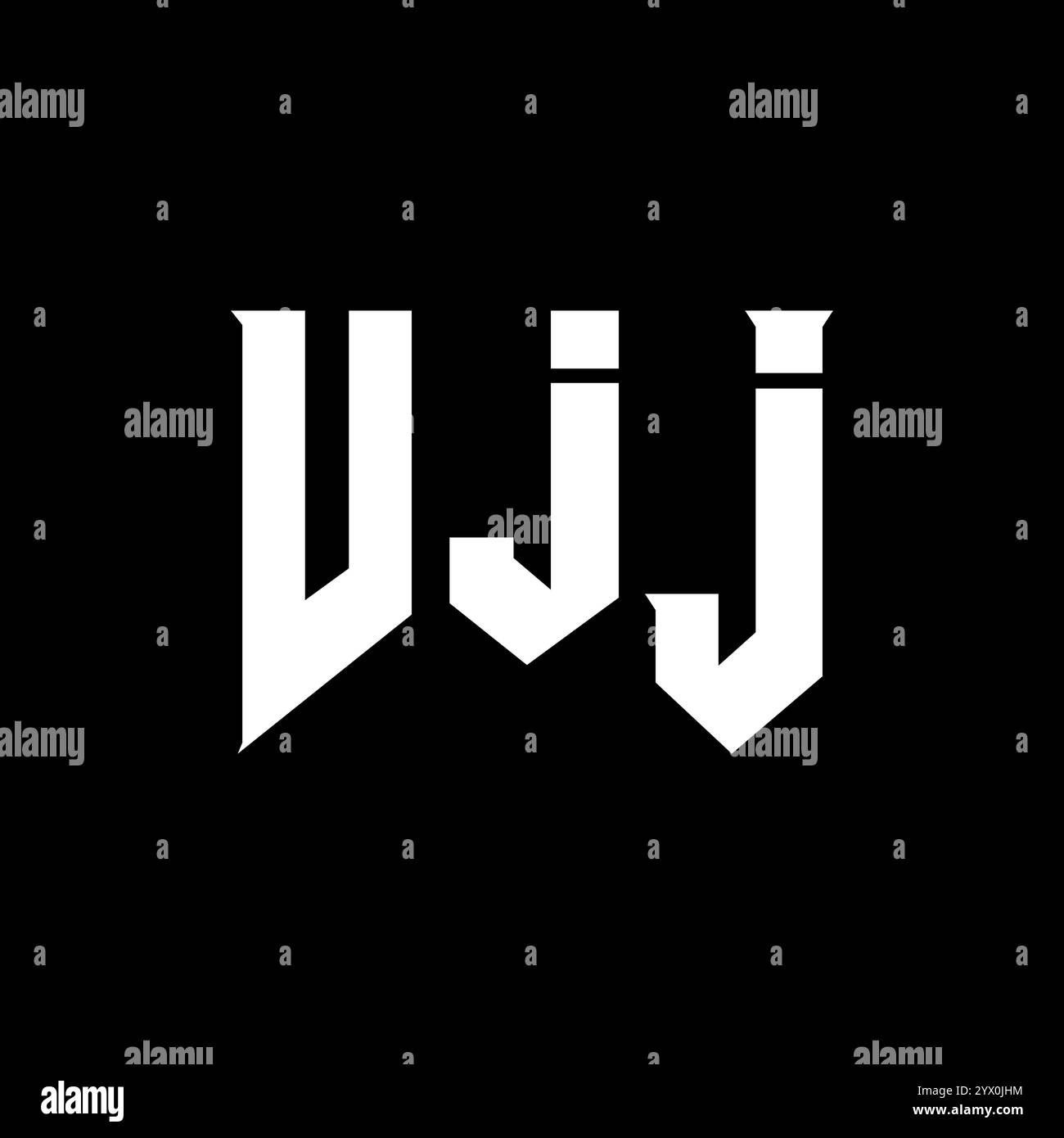 VJJ letter logo design for technology company. VJJ logo design black ...