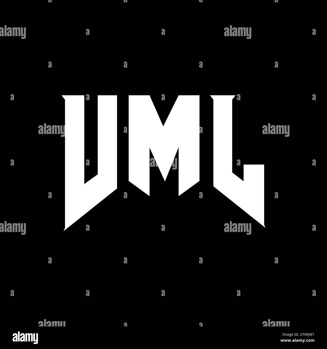 VML letter logo design for technology company. VML logo design black ...