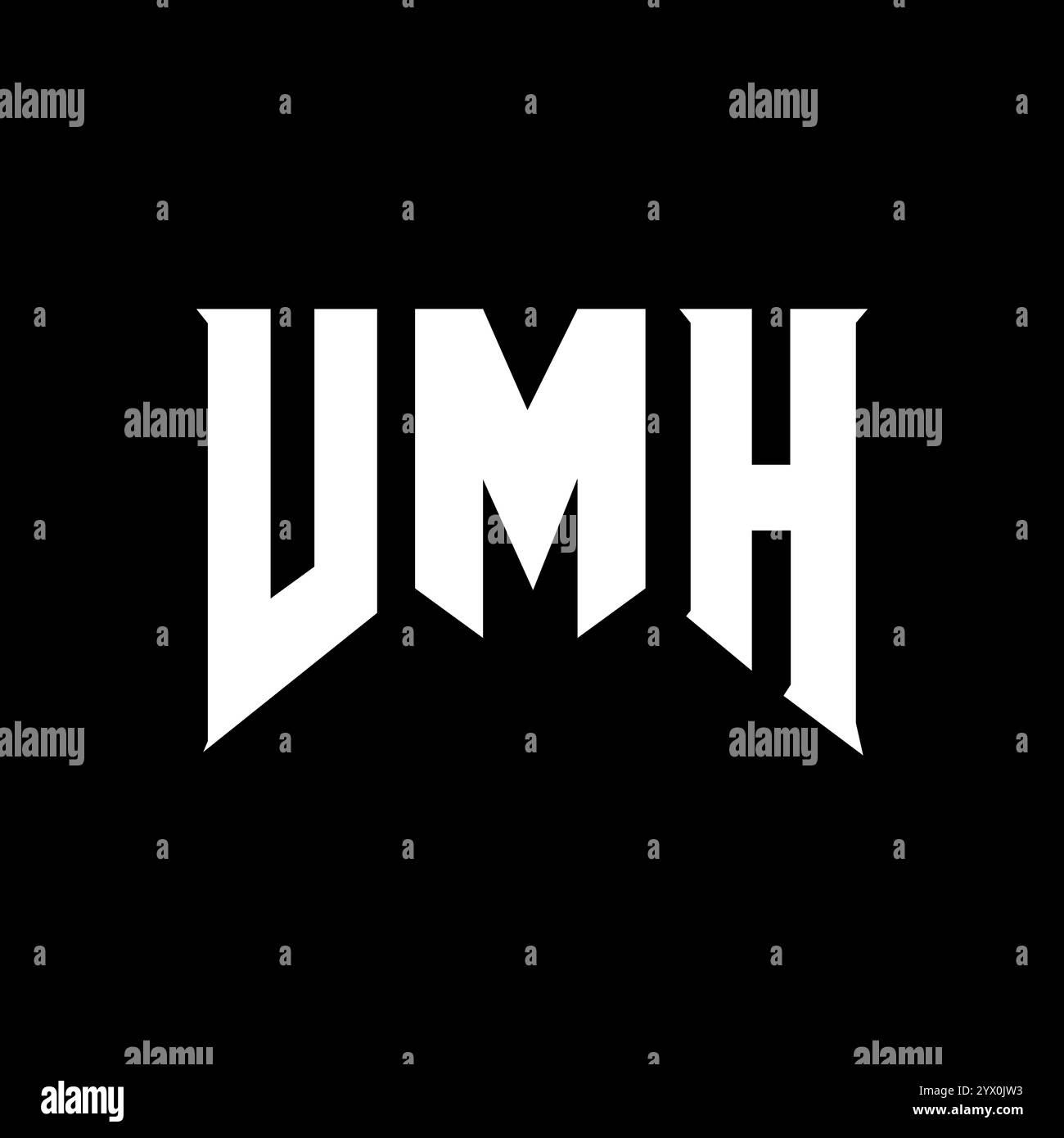 VMH letter logo design for technology company. VMH logo design black ...