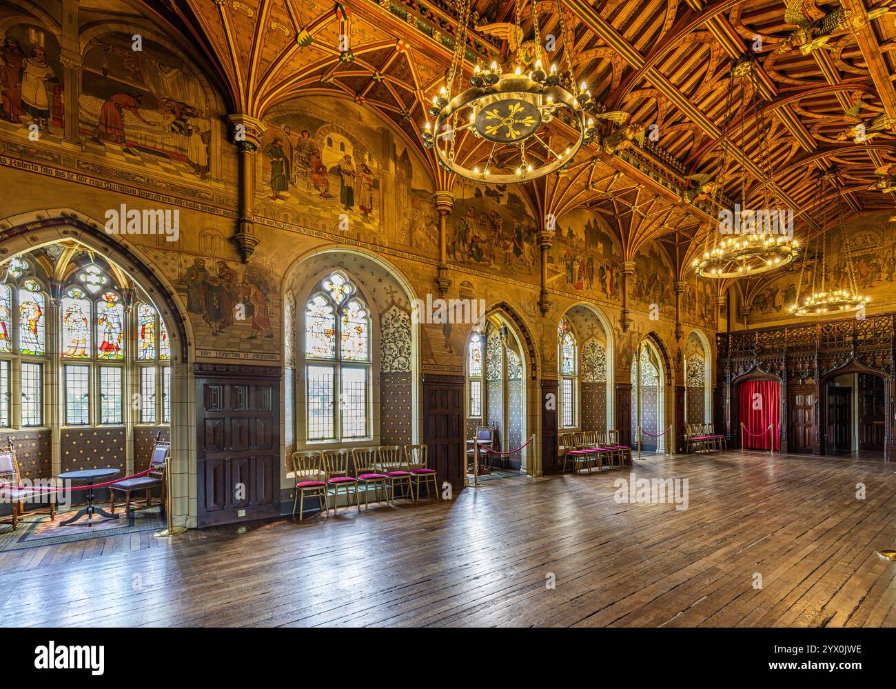 Cardiff Castle banqueting hall, Wales, UK Stock Photo - Alamy