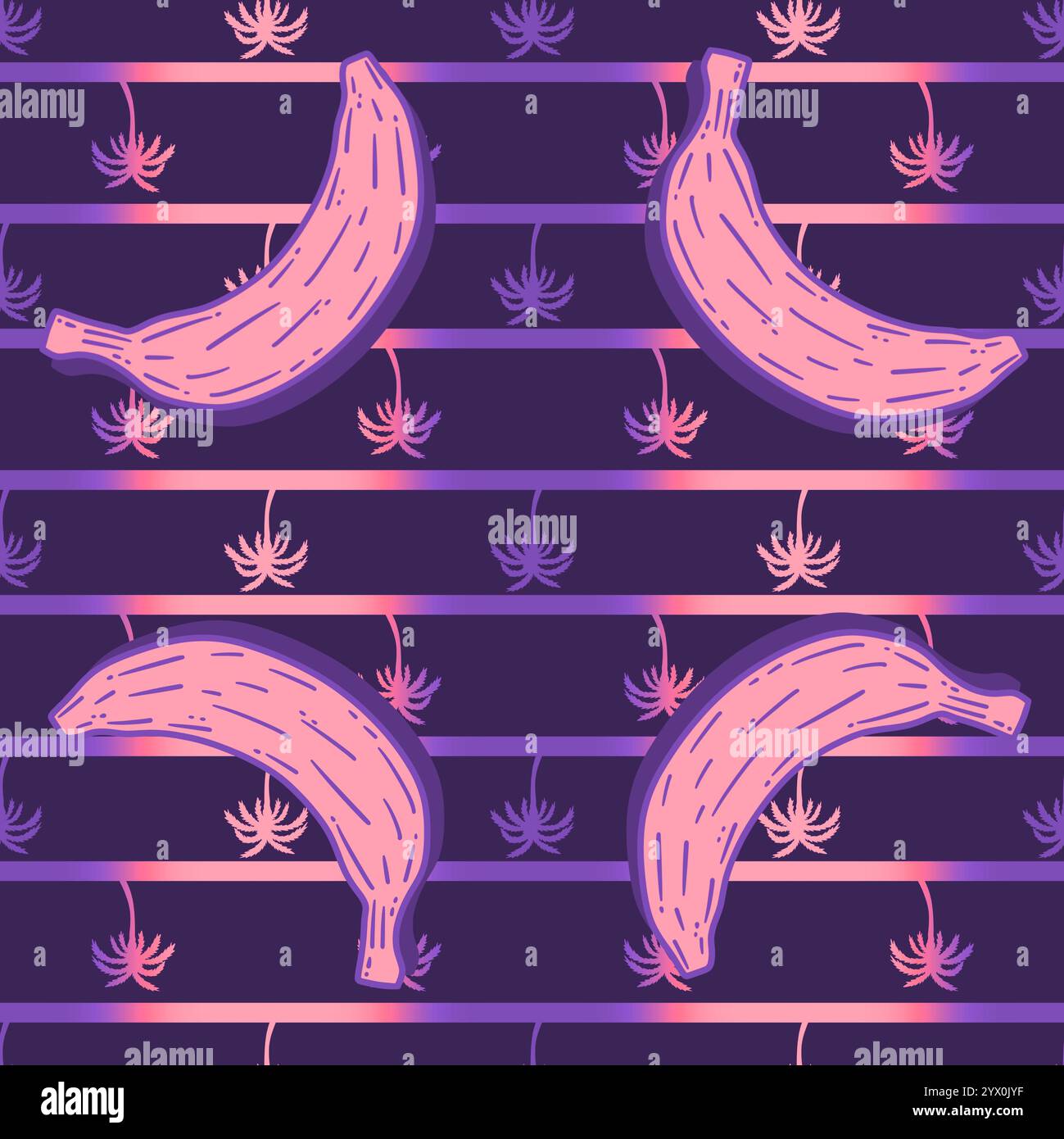 Summer fruit seamless banana pattern for fashion textiles and wrapping paper and fabrics and ...