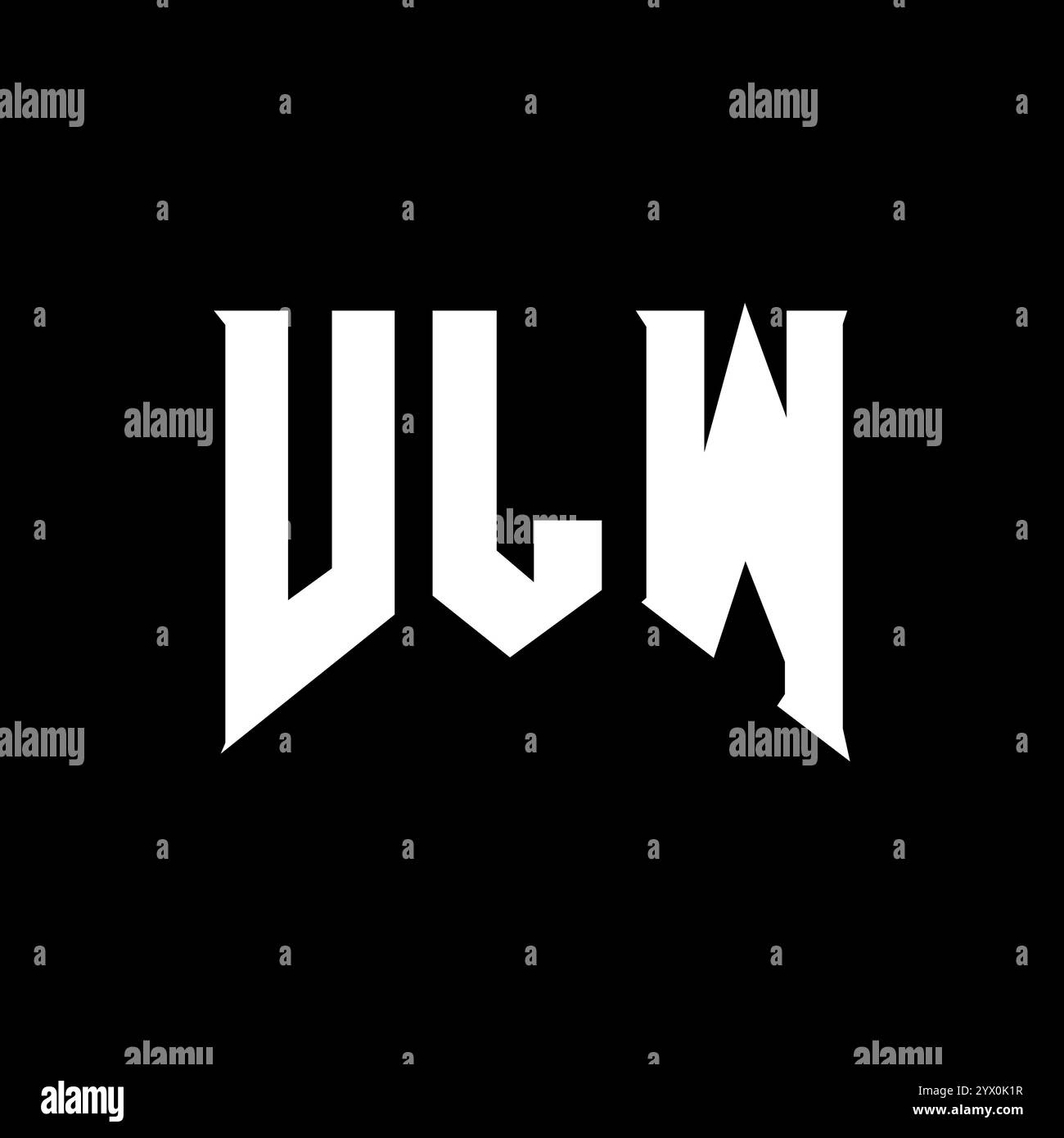 VLW letter logo design for technology company. VLW logo design black ...