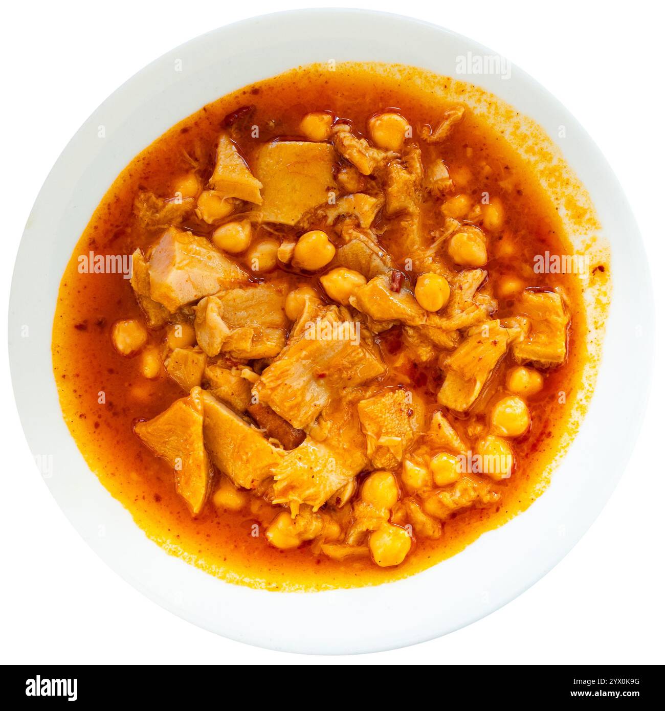 Traditional Spanish dish with chickpeas and meat Stock Photo - Alamy