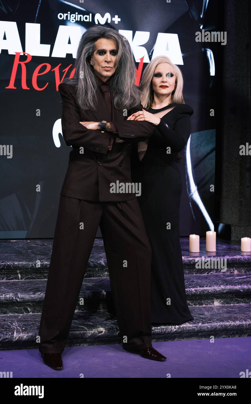 Singer Alaska and Mario Vaquerizo during the photocall of 'Alaska ...