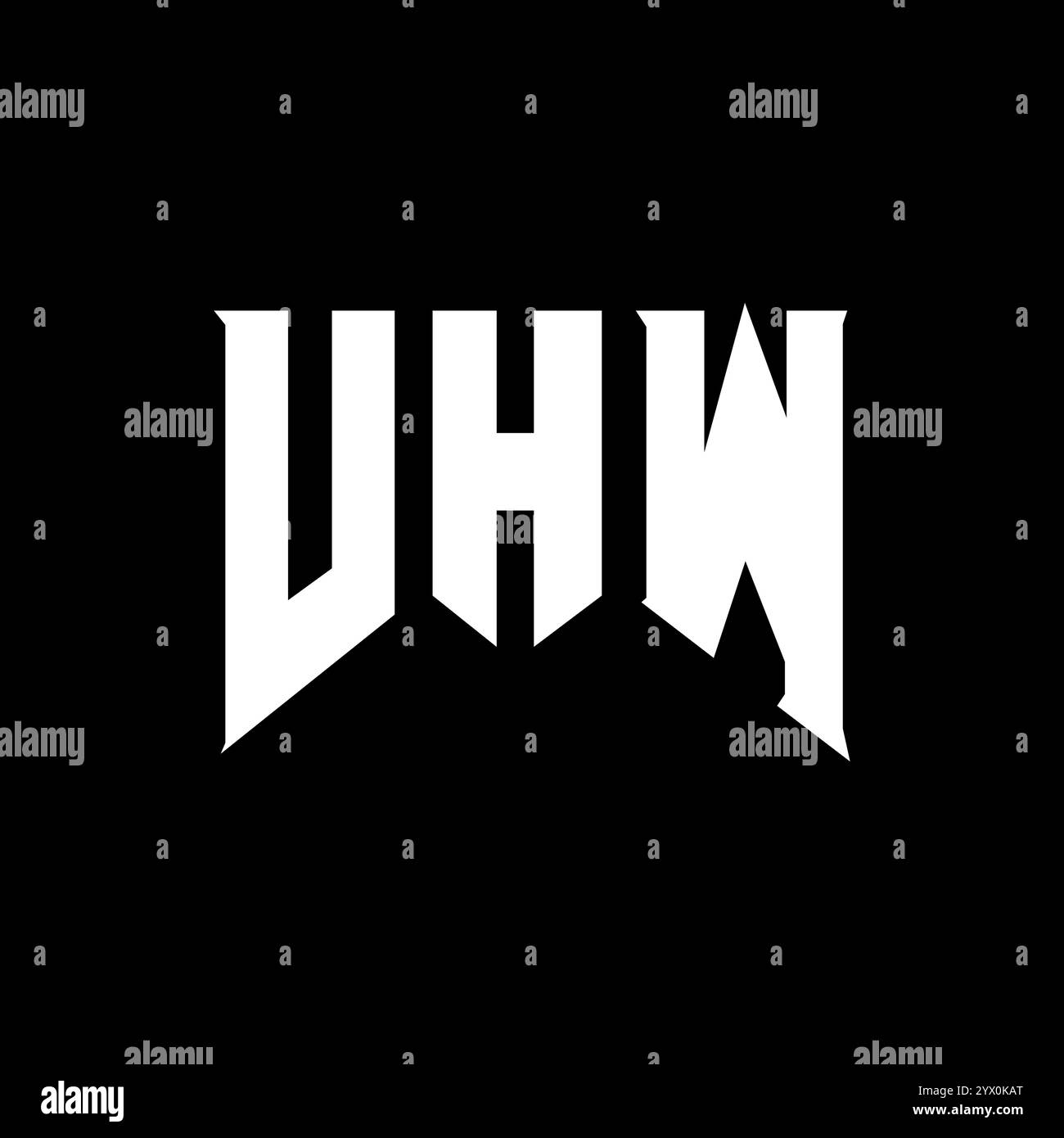 VHW letter logo design for technology company. VHW logo design black ...