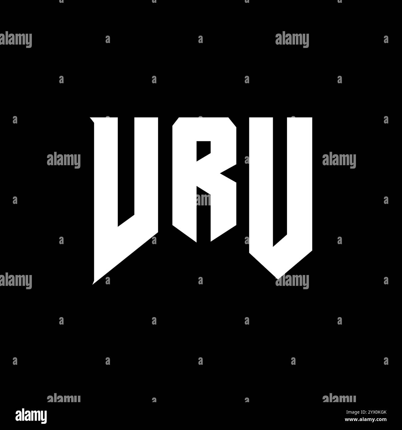 VRU letter logo design for technology company. VRU logo design black ...