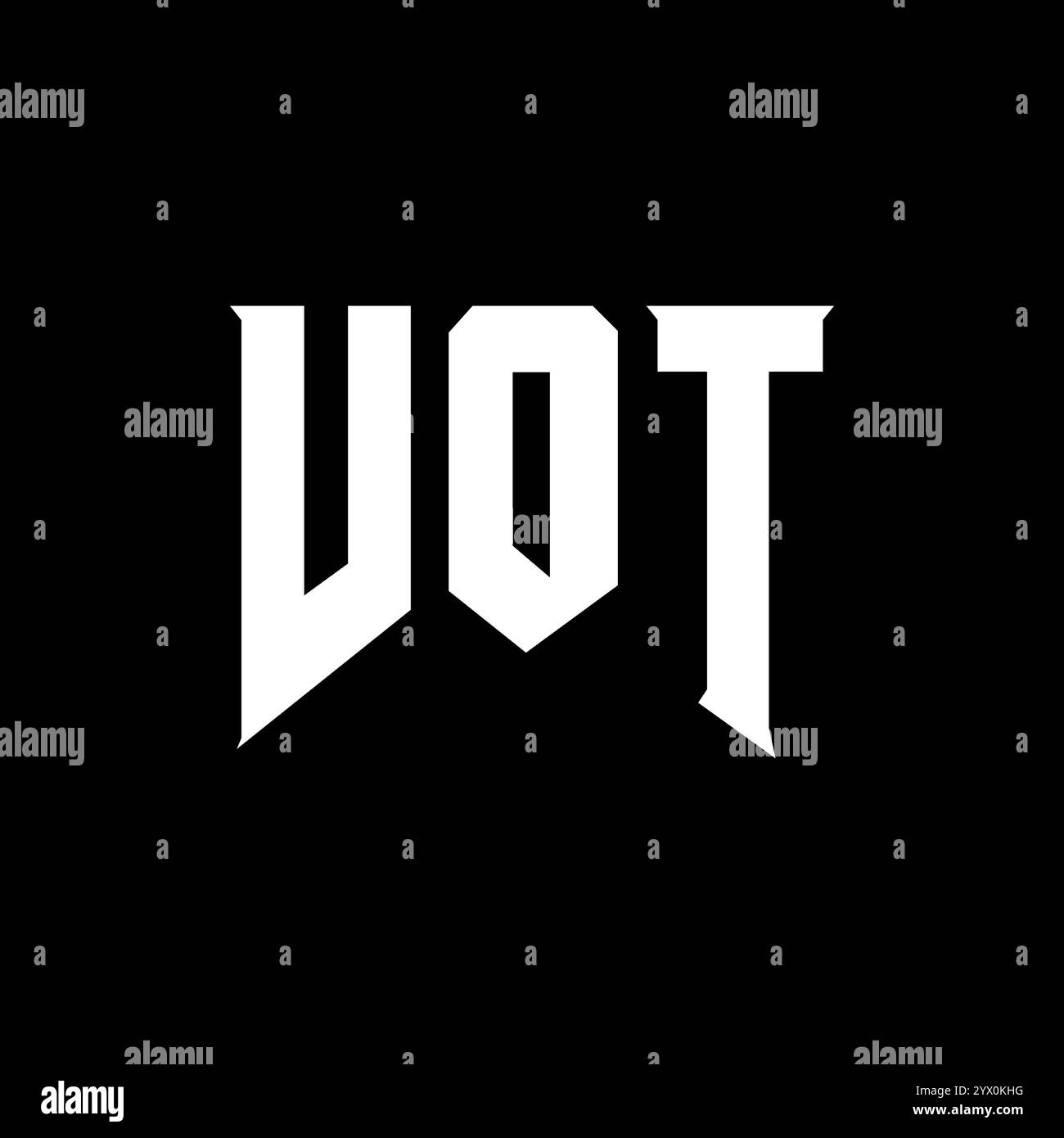 VOT letter logo design for technology company. VOT logo design black ...