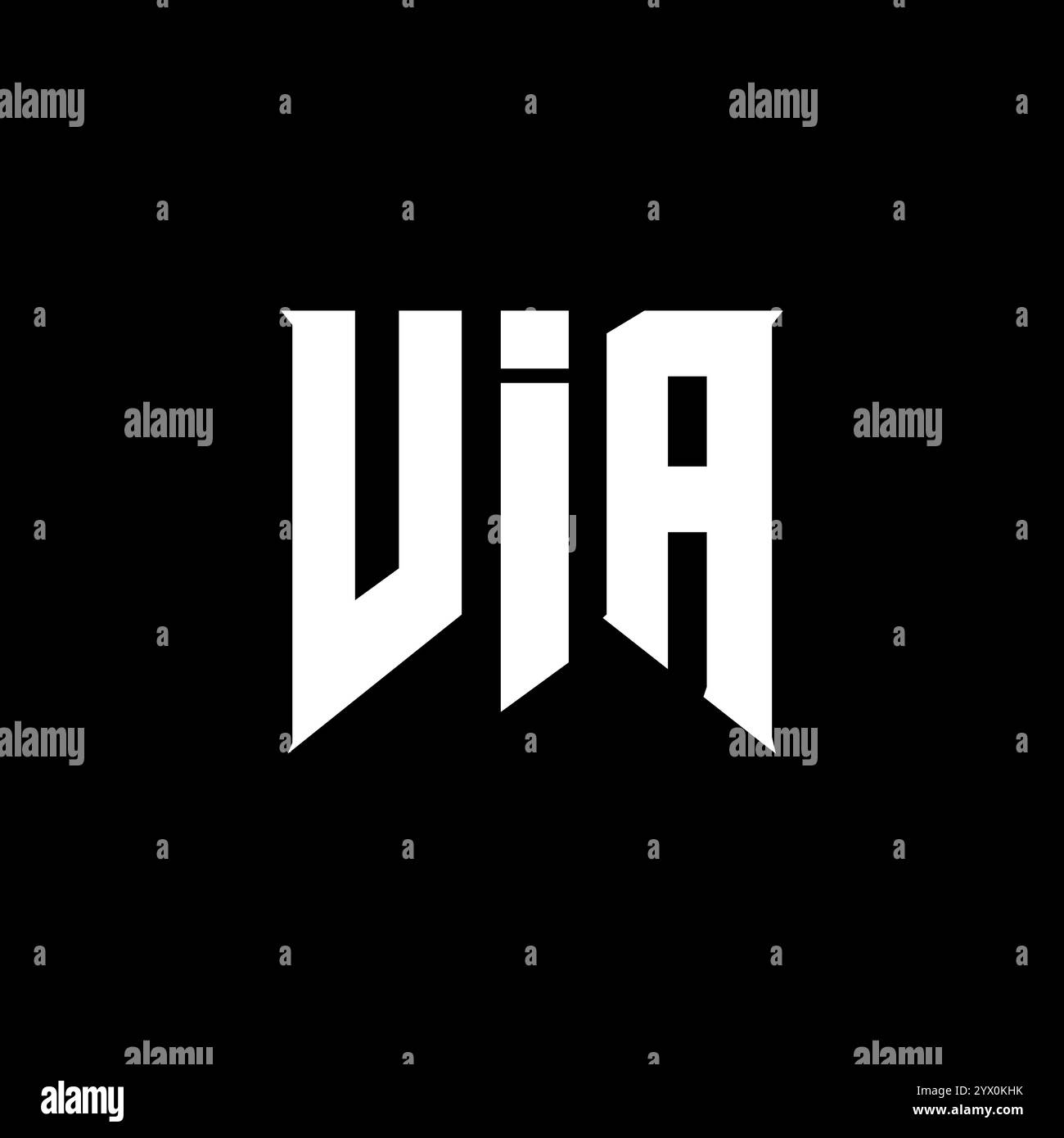 VIA letter logo design for technology company. VIA logo design black ...