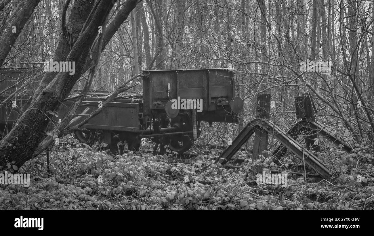 Old railway siding Black and White Stock Photos & Images - Alamy