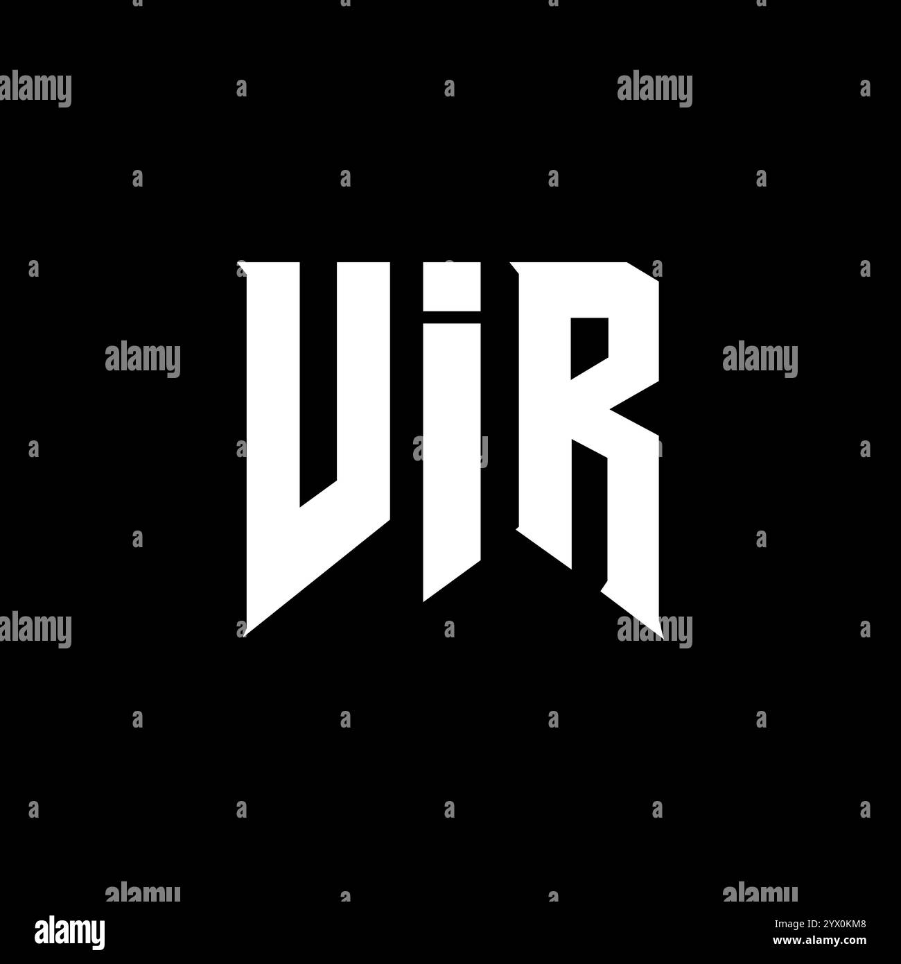 VIR letter logo design for technology company. VIR logo design black ...