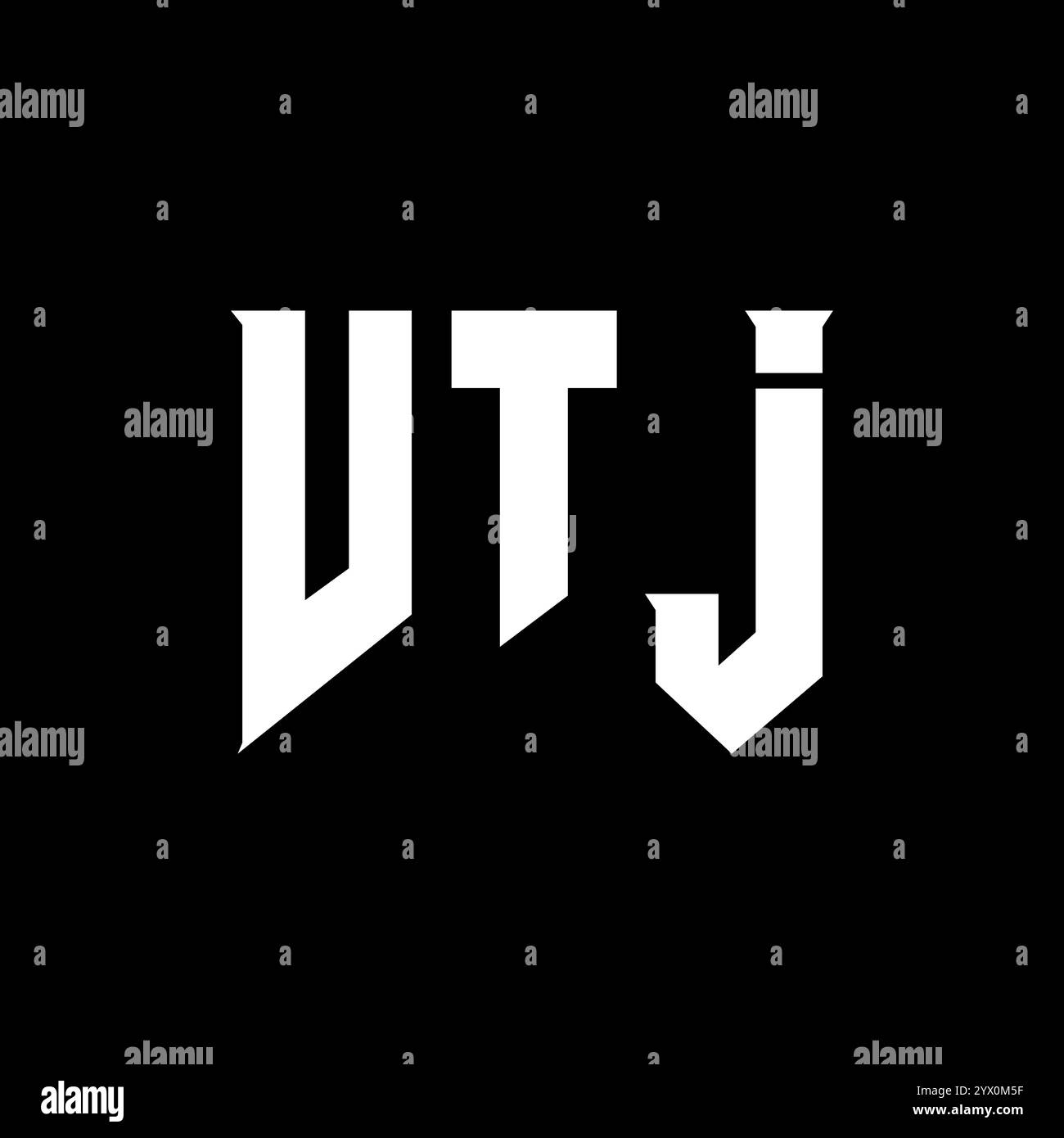 VTJ letter logo design for technology company. VTJ logo design black ...