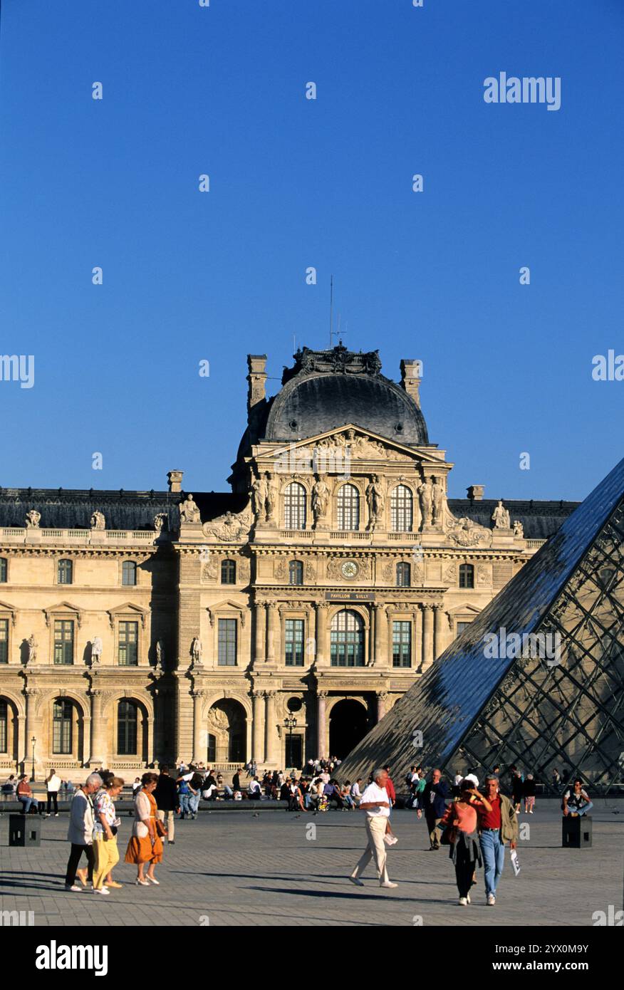 Louvre museum and pyramids hi-res stock photography and images - Alamy