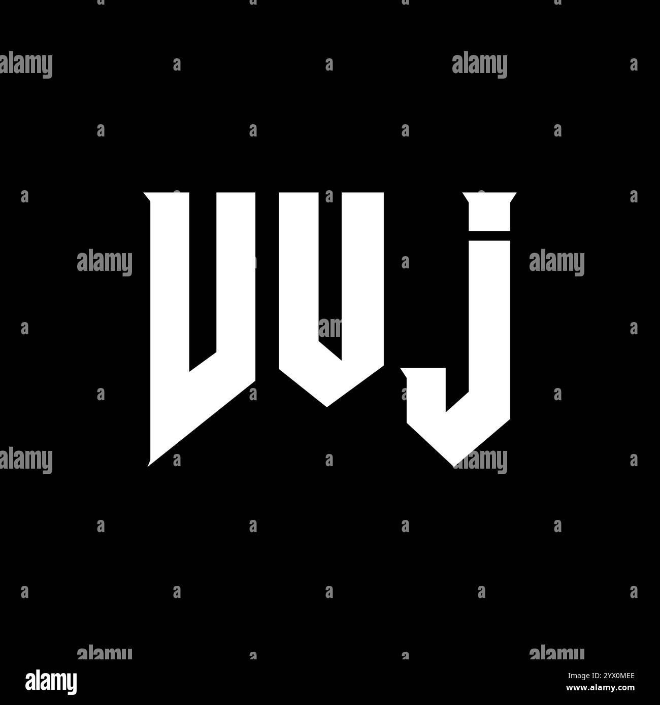VUJ letter logo design for technology company. VUJ logo design black ...
