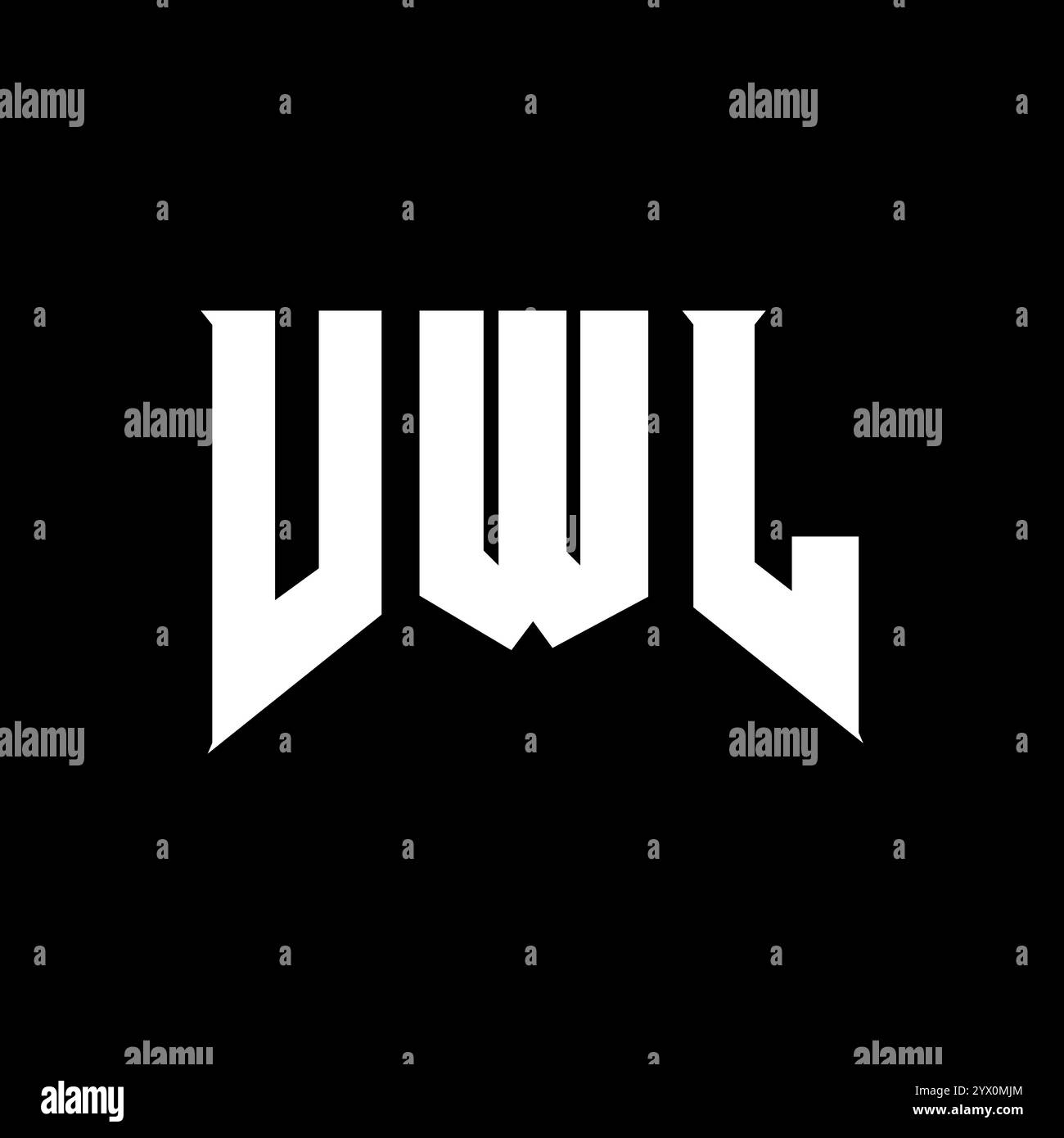 VWL letter logo design for technology company. VWL logo design black and white color combination ...