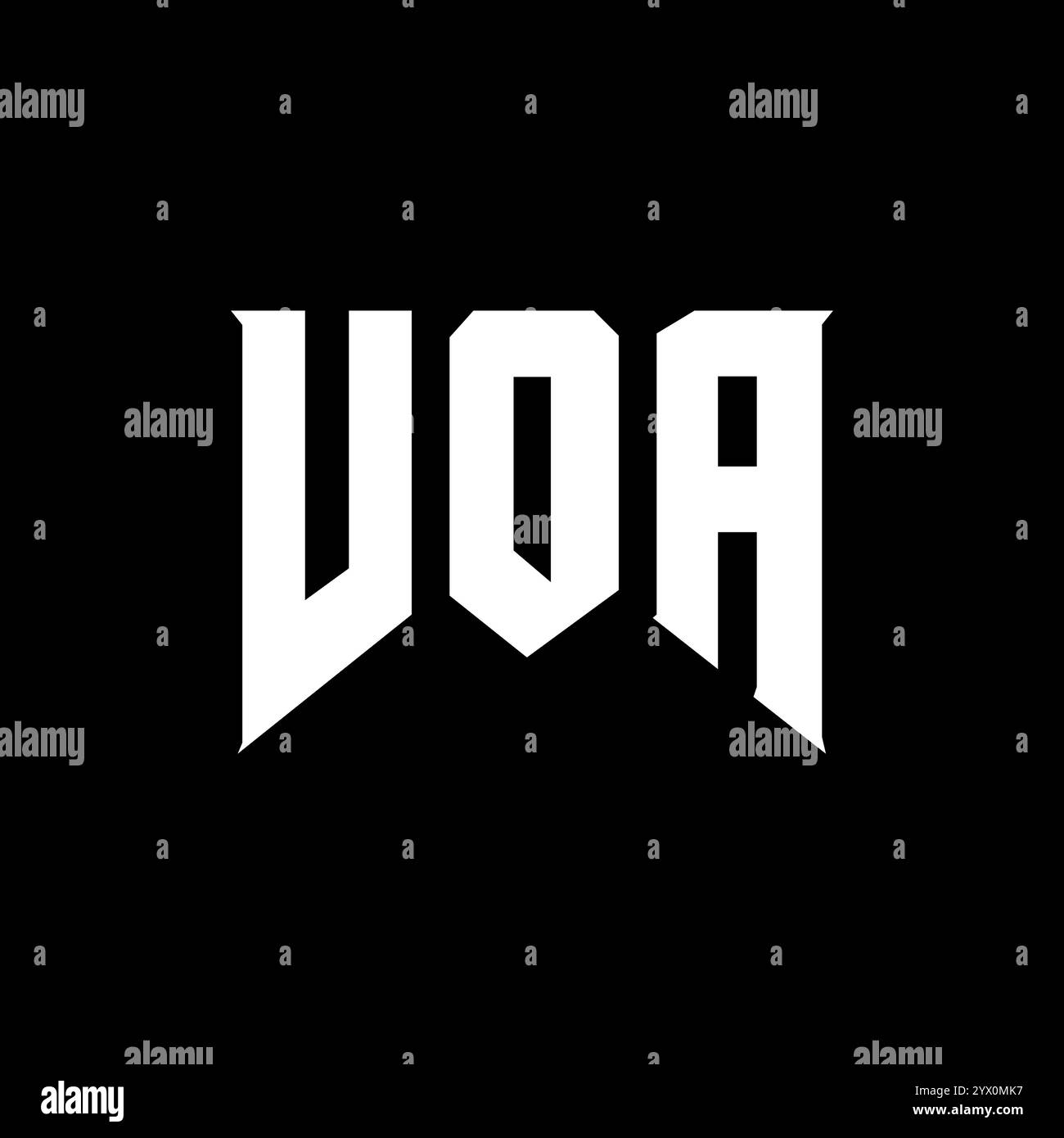 VOA letter logo design for technology company. VOA logo design black ...