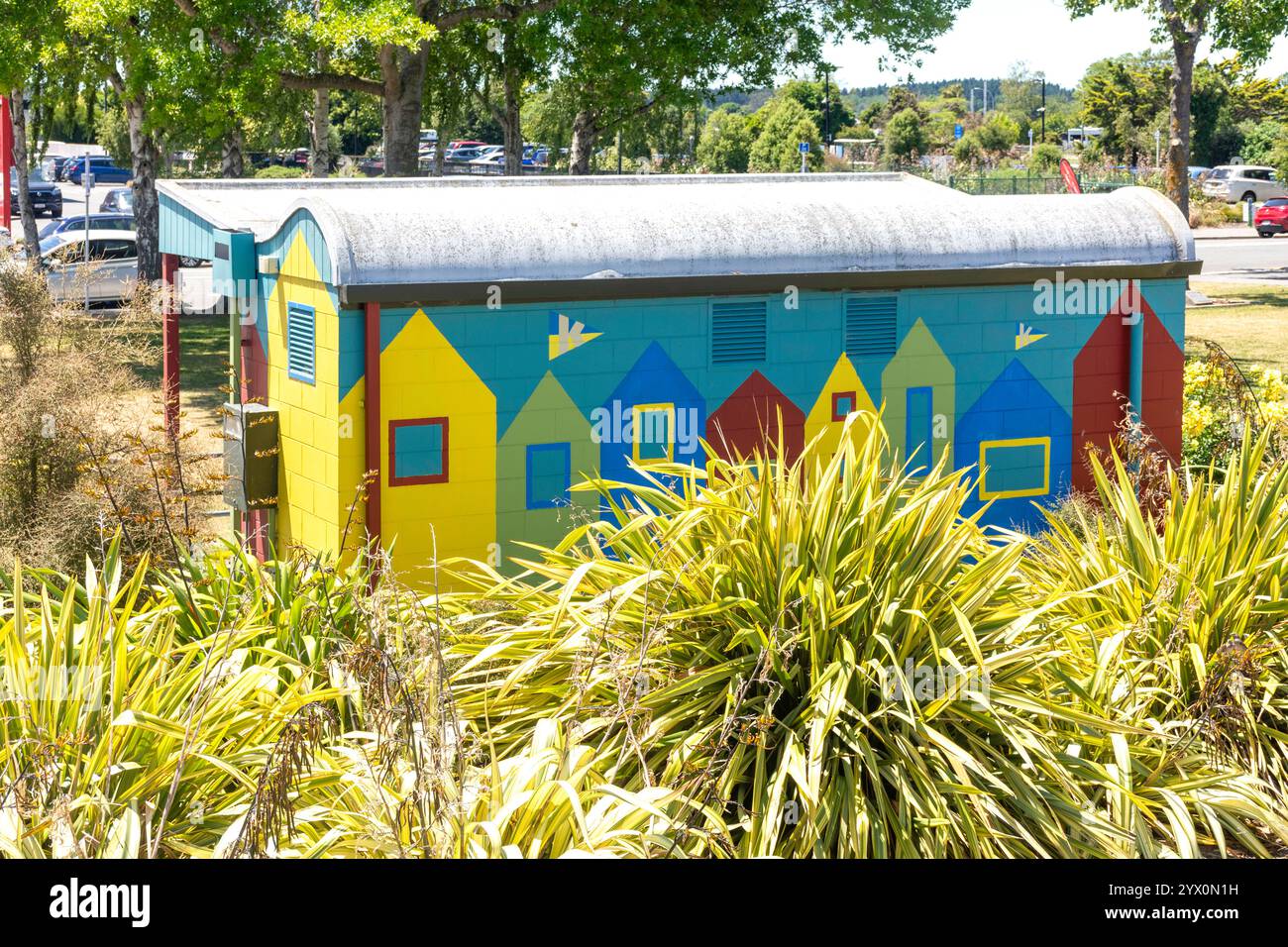 Kaiapoi riviera toilets on bank of toilet facilities kaiapoi riv hi-res ...