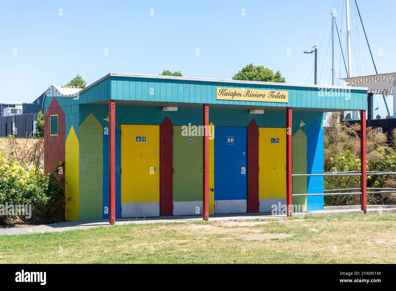Kaiapoi Riviera Toilets on bank of Kaiapoi River, Kaiapoi, Canterbury ...