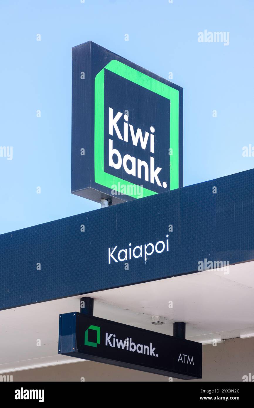 Kaiapoi kiwibank bank branch sign signs local banking logo charl hi-res ...