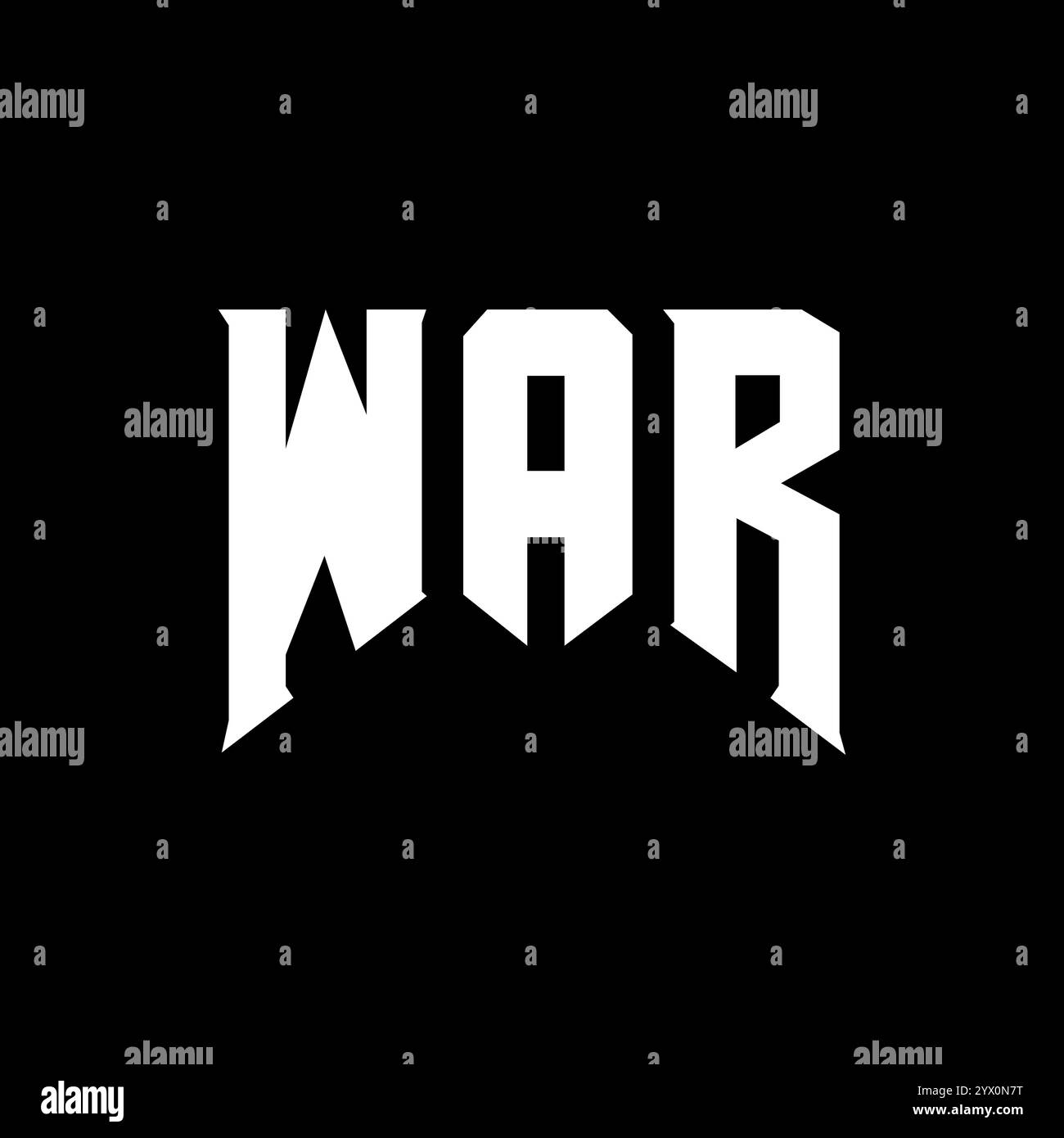 WAR letter logo design for technology company. WAR logo design black ...