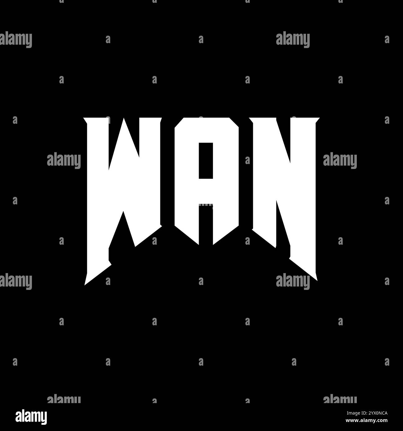 Wan logo design Stock Vector Images - Alamy