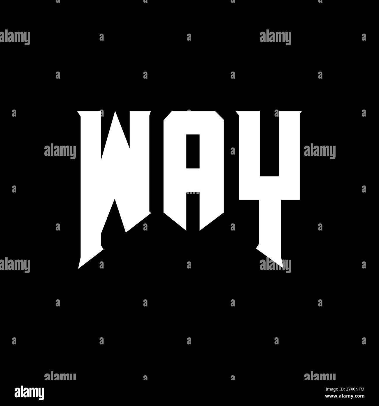 WAY letter logo design for technology company. WAY logo design black ...