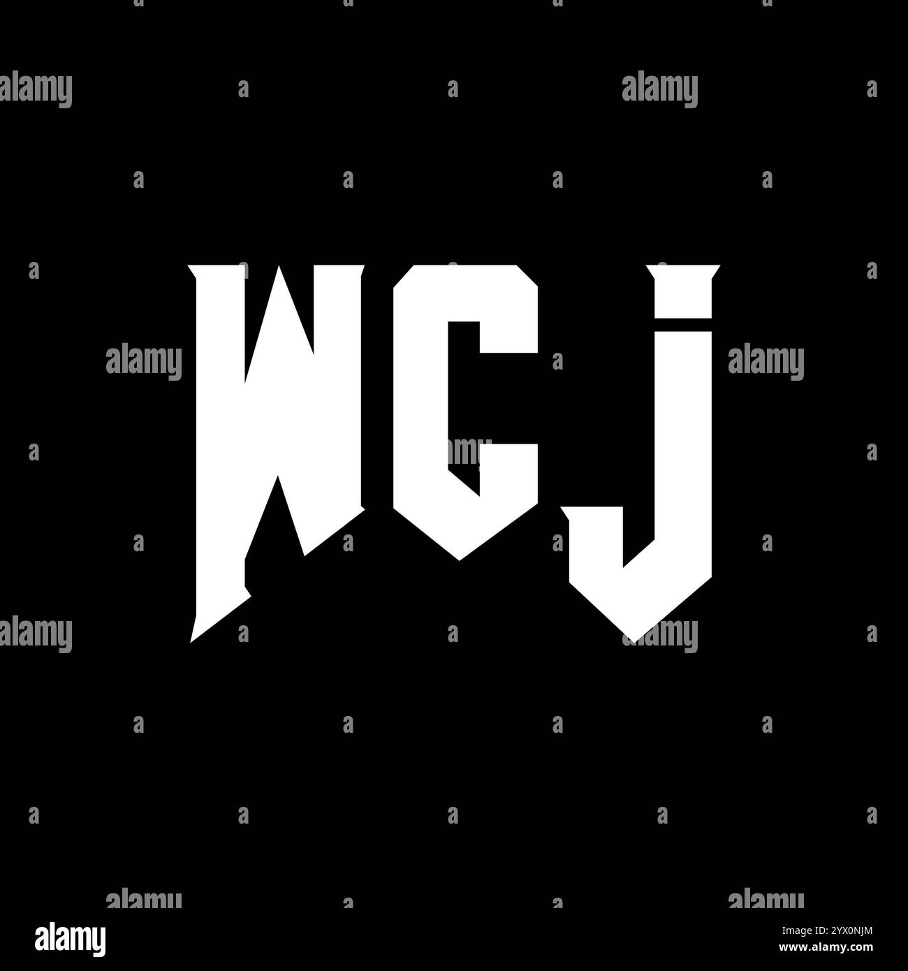 WCJ letter logo design for technology company. WCJ logo design black ...