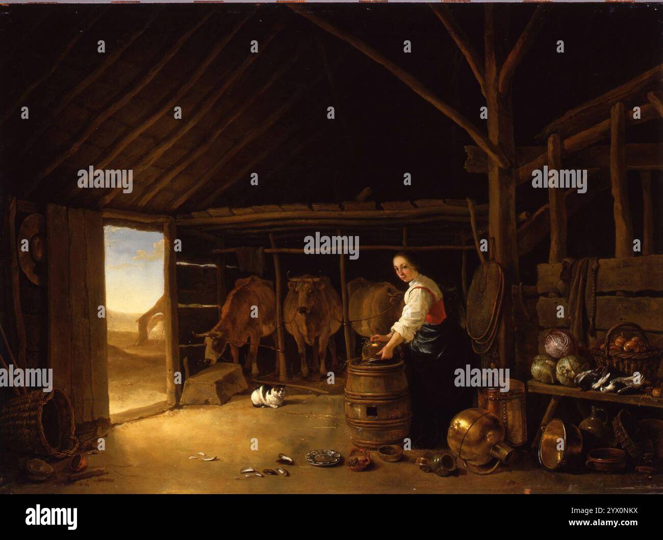 Aelbert Cuyp - Stalinterieur Stock Photo - Alamy