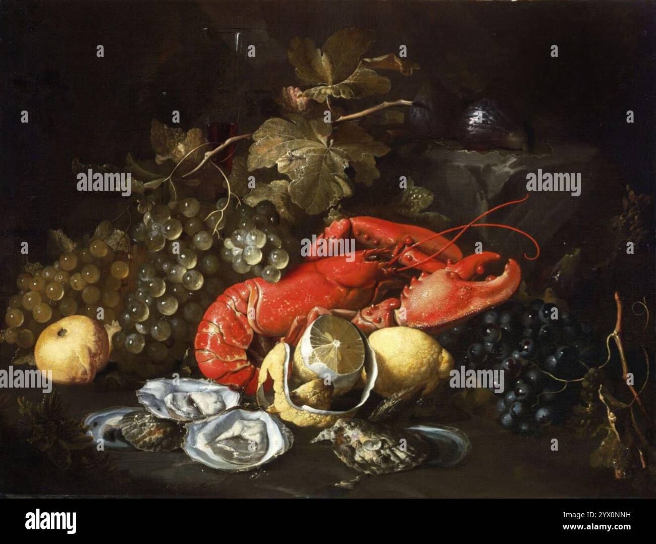 Alexander Coosemans - Still Life with Lobster and Oysters Stock Photo ...