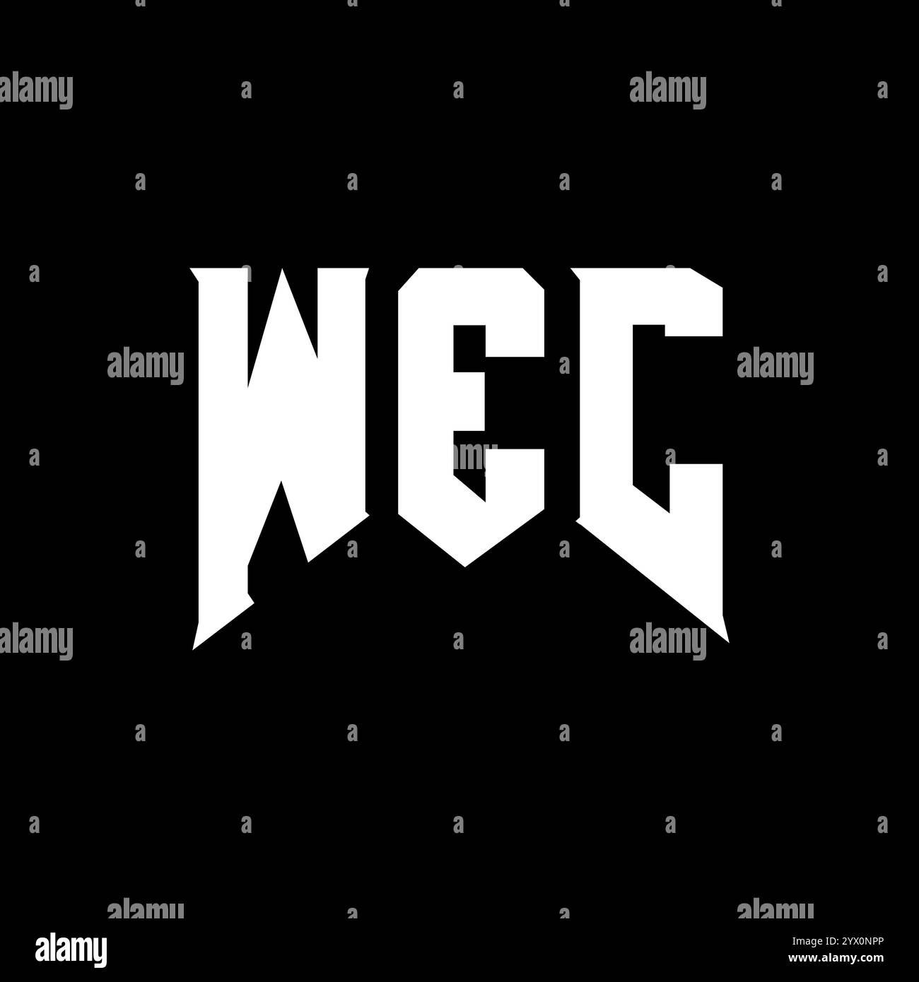 WEC letter logo design for technology company. WEC logo design black ...